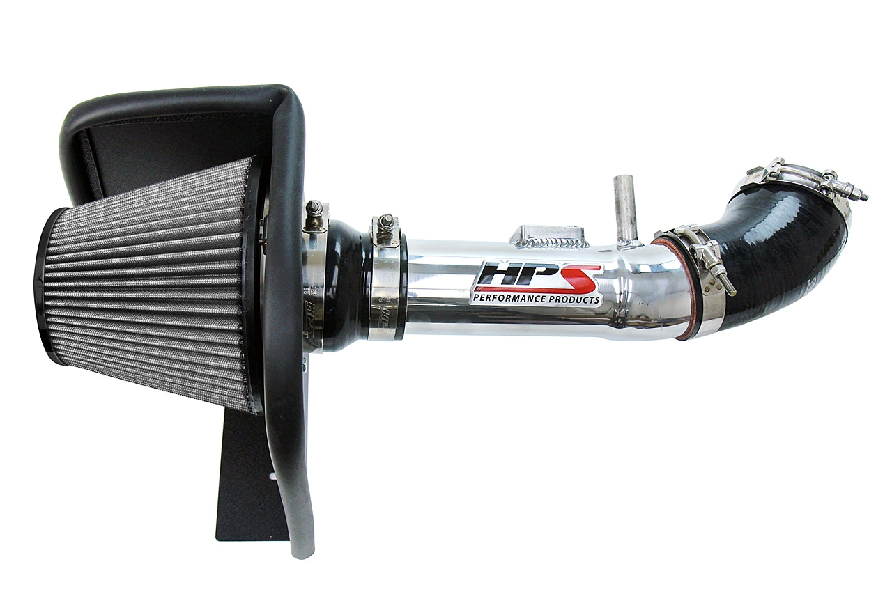HPS Performance Air Intake Kit with Heat Shield, Polished, 827-611P ...